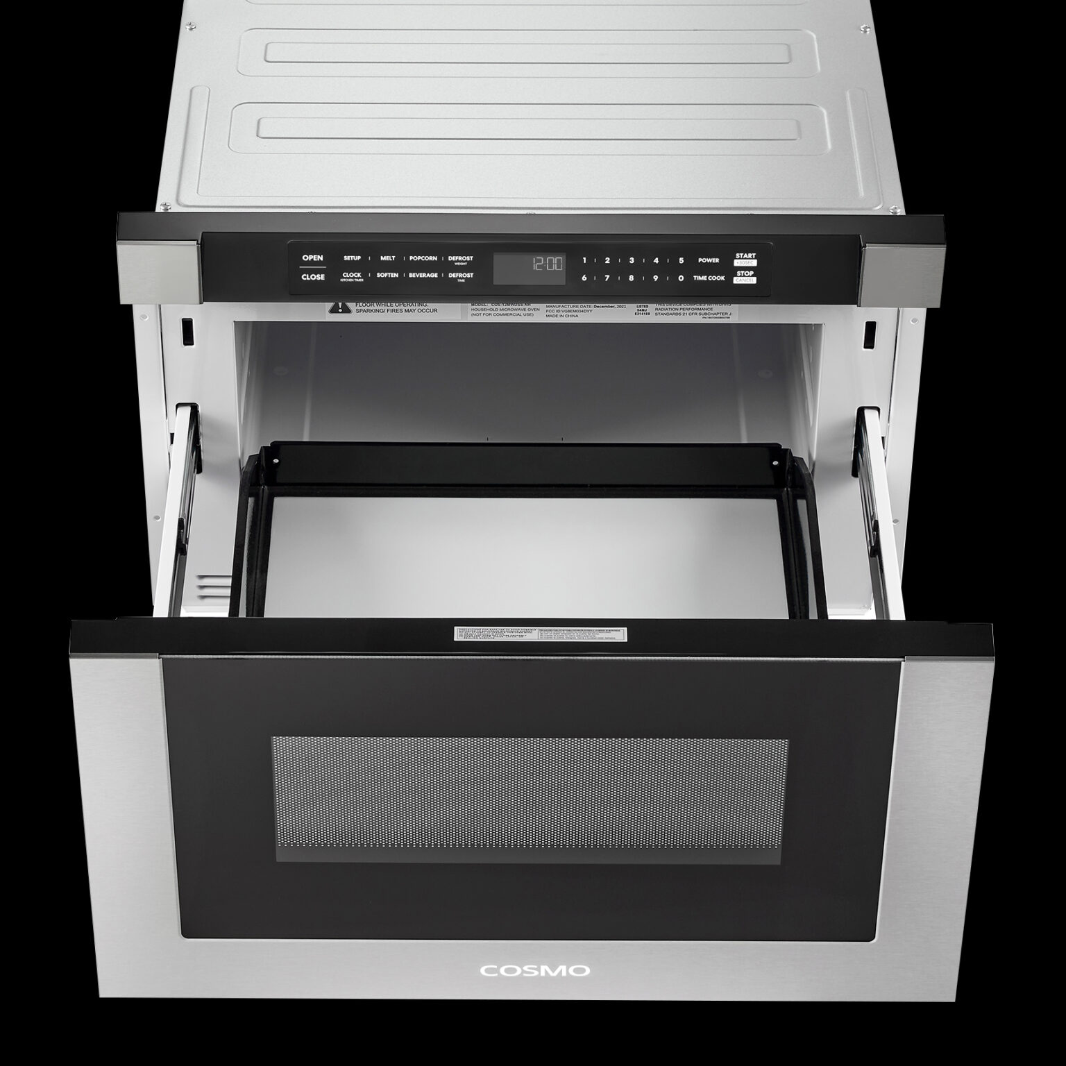 COS-12MWDSS-NH | 24″ Built-In Microwave Drawer | Cosmo Appliances