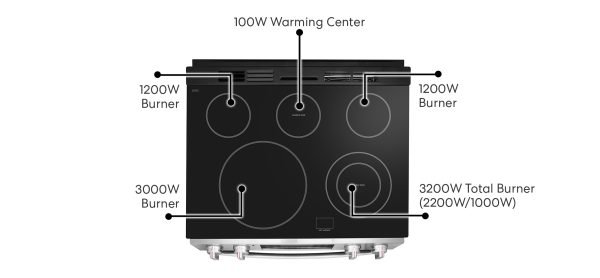 COS-ERC305WKTD | 30″ Professional Style Electric Range | Cosmo Appliances